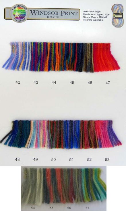 Windsor Print 8 ply DK Wool 50g – Naness Notions Ltd